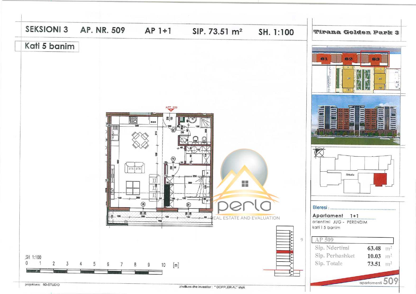 Shitet super apartament 1+1 ne kompleksin, Tirana Golden Park 3 - Perla ...